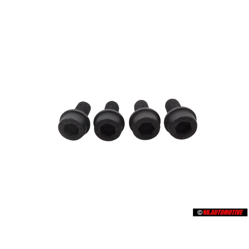 4x Original VW Caliper Carrier to Stub Axle Socket Head Bolt - N 90729401